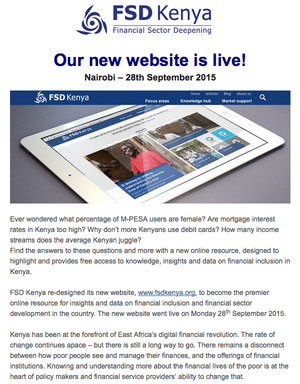 FSD Kenya launches new website - Financial Sector Deepening Kenya